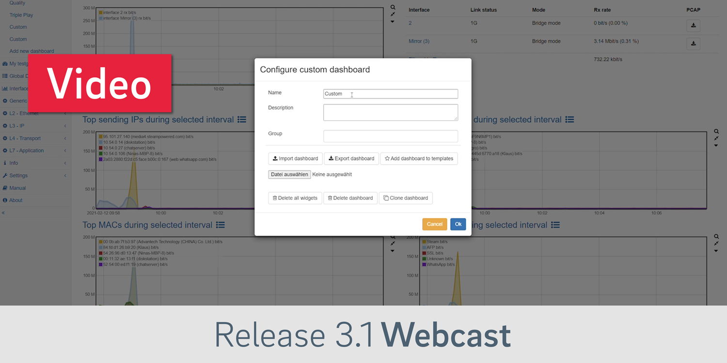 Webcast on the latest firmware, release 3.1