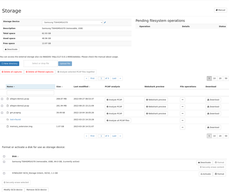 Capturing - Allegro Network Multimeter Manual