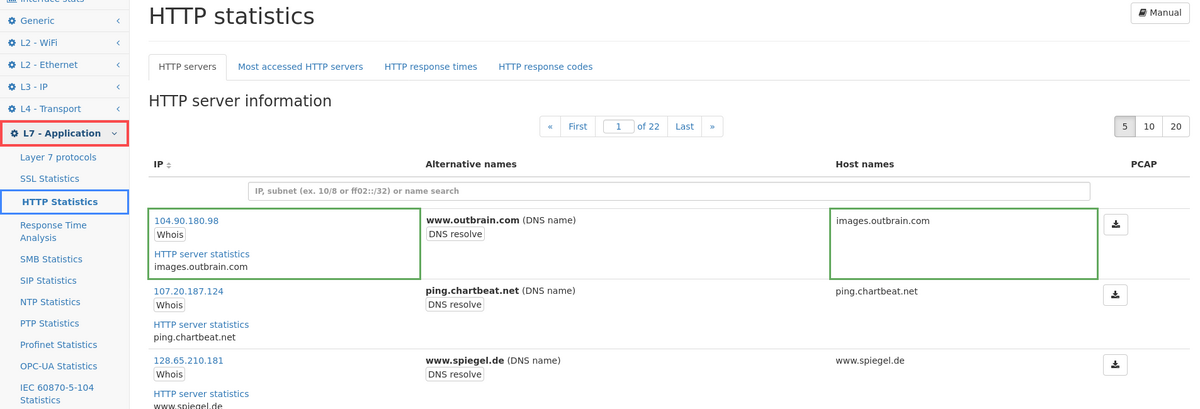 HTTP module - Allegro Network Multimeter Manual